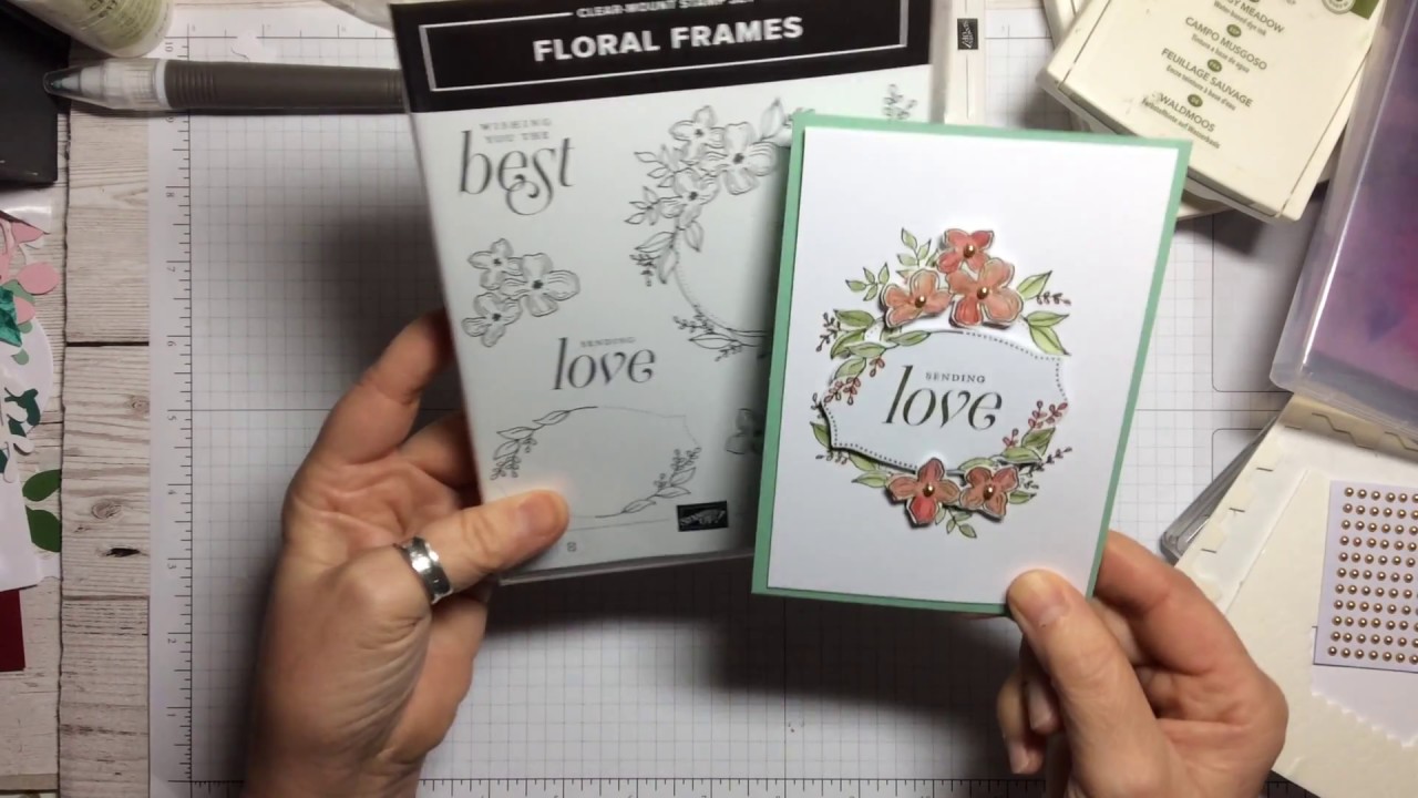 Create a simple flower card using Stampin Up Floral Frames # ...