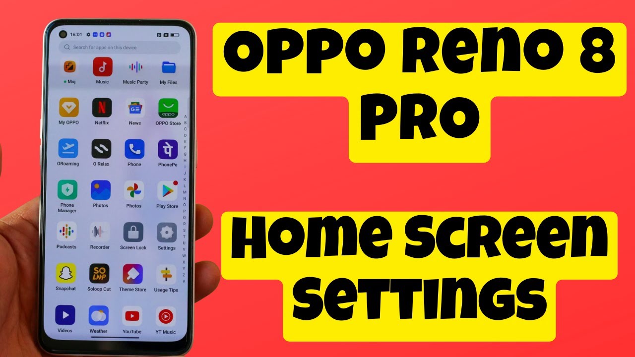 Oppo Reno 8 pro Home Screen Settings |Oppo Reno 8 pro Home Screen ...