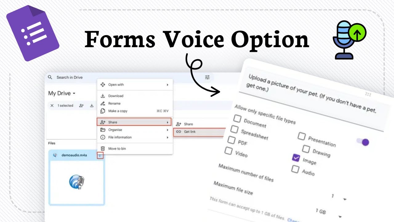 How to Allow Respondents to Upload Audio in Google Forms - YouTube