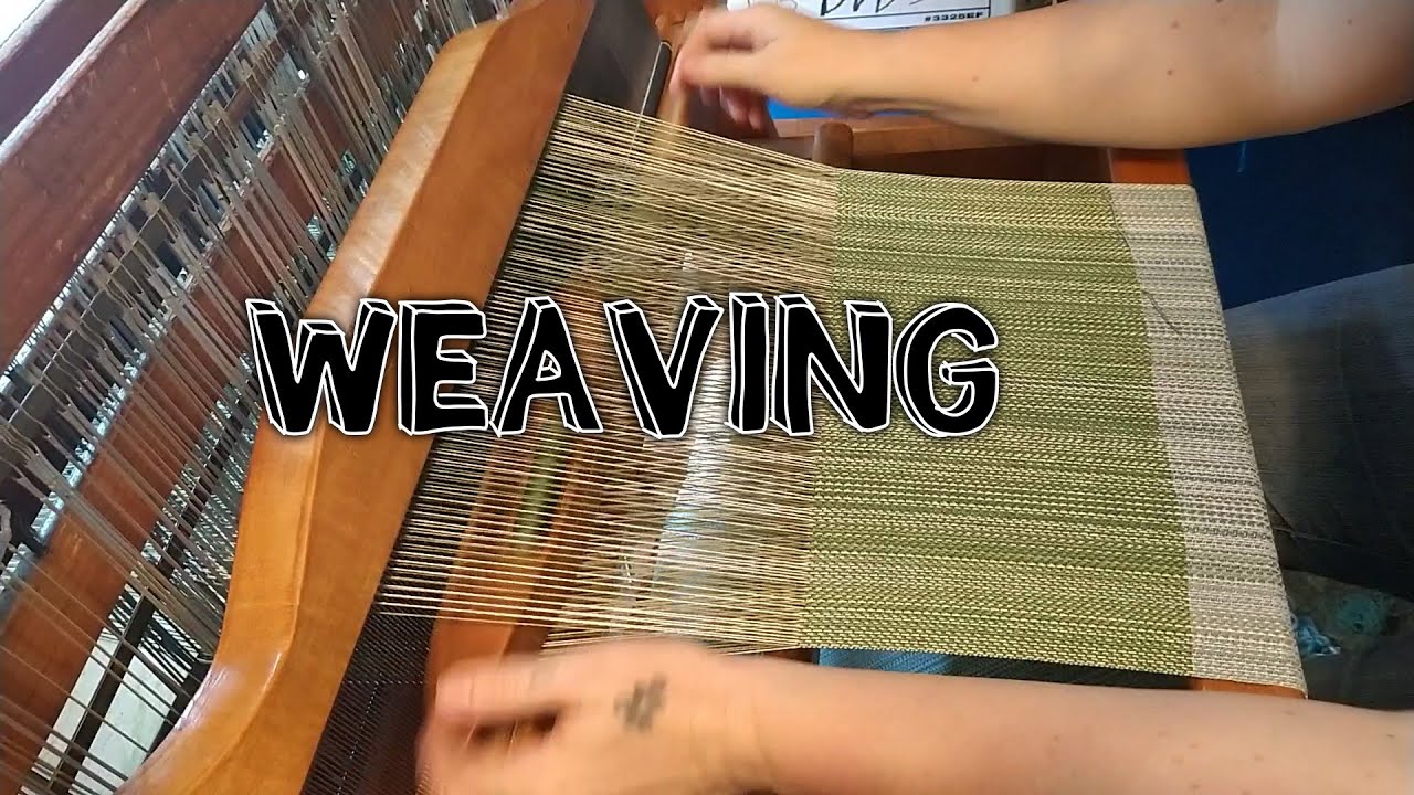 Weaving On A Swedish-Style 4-Harness Floor Loom - YouTube