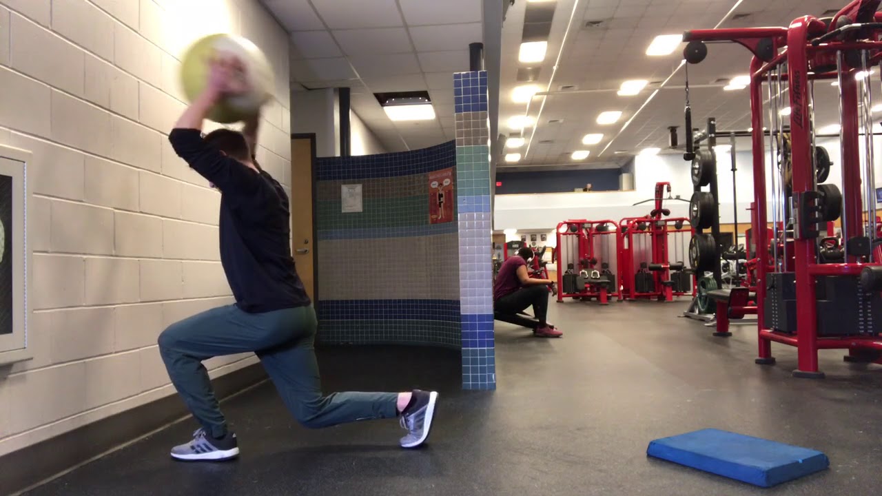 Medball Overhead Trow- Low Split Stance - YouTube