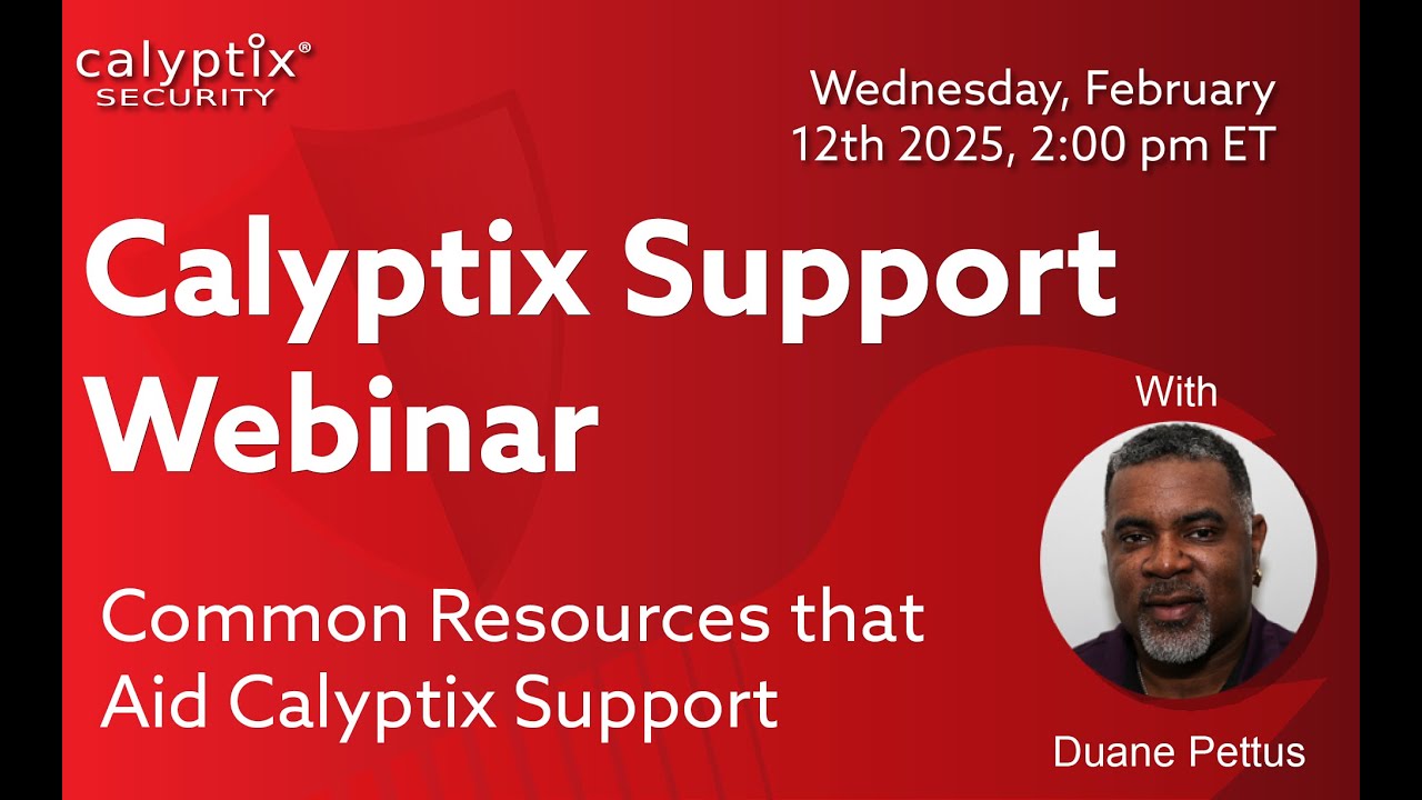 Calyptix Security - Support Webinar - Common Resources that Aid Calyptix Support - YouTube