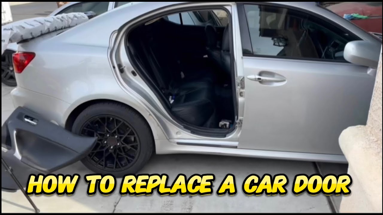 Replacing a car door on my 2006 Lexus is350 - YouTube