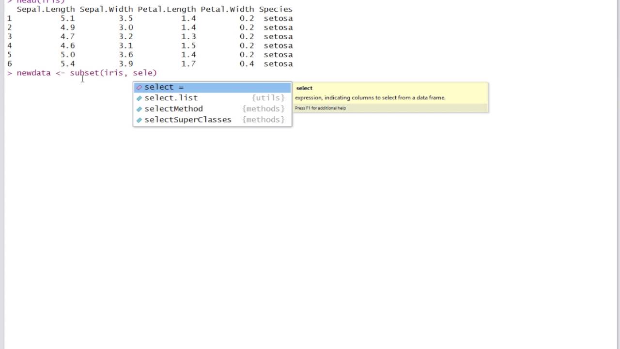 R Remove Multiple Variables From A Dataframe With Subset Youtube 2079