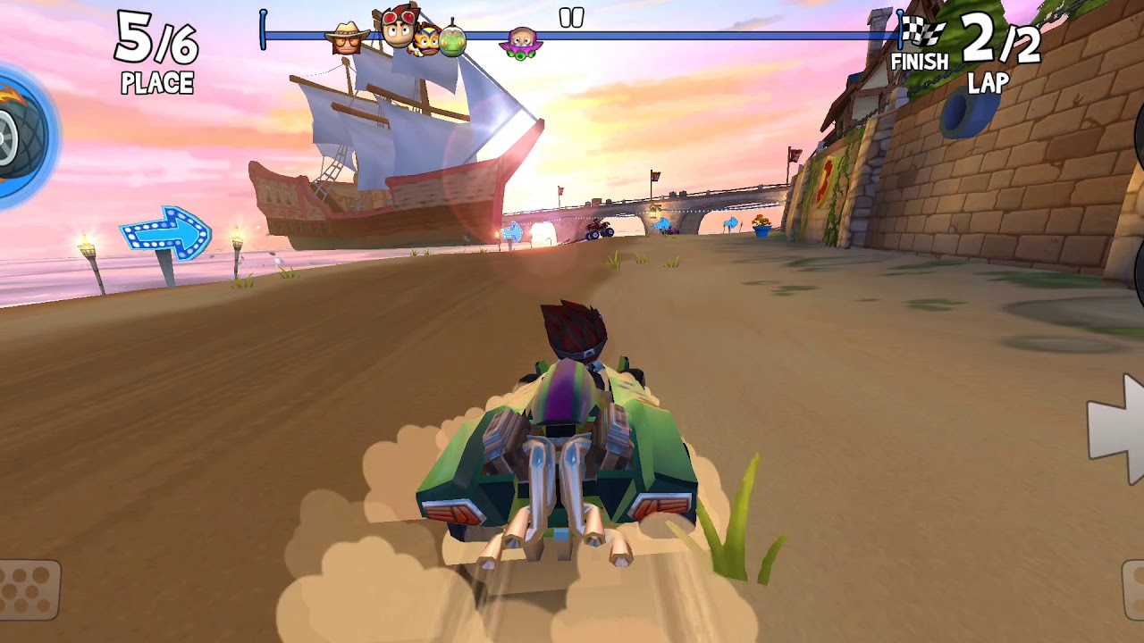 Beach buggy racing 2/ BUCCANEER BAY race track - YouTube