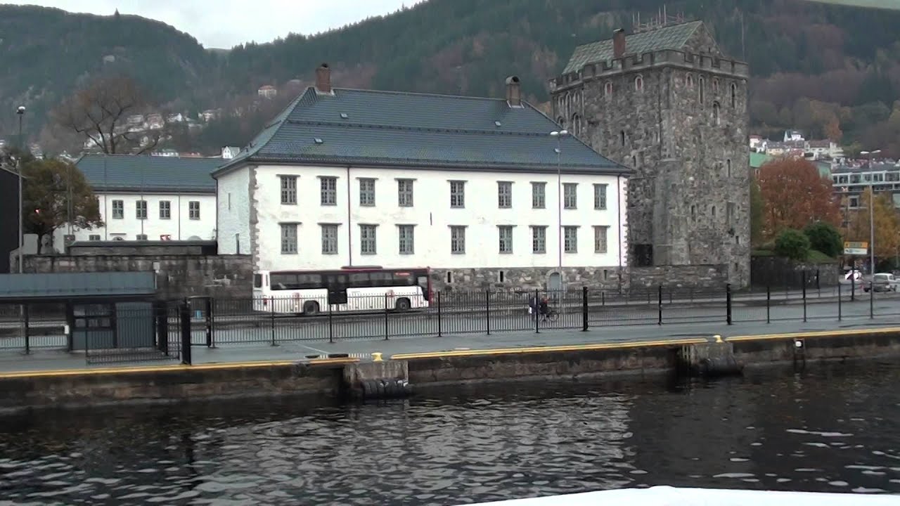 Beautiful Bryggen of the seaside. Bergen, Norway. Camera onboard. - YouTube