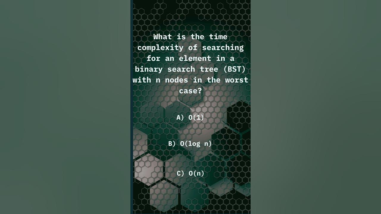 Time Complexity BST #computersciencecareer #datastructures #programming ...