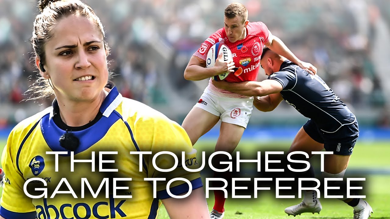 Sara Cox steps up to referee the Toughest Game in Rugby! - YouTube