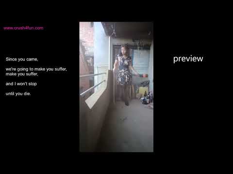 woman crushing bugs (spiders)