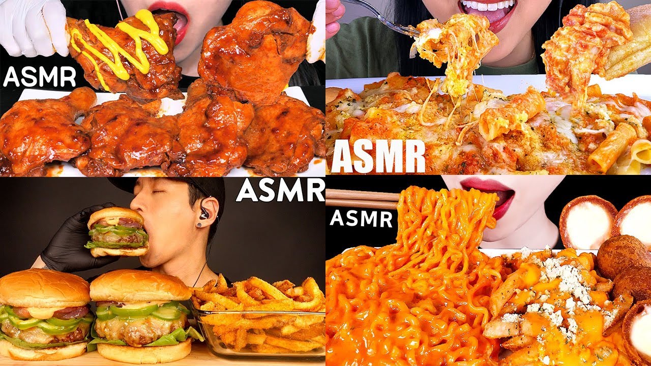 ASMR Fast Food Mukbang Compilation | Fast Food Asmr | Satisfying eating ...