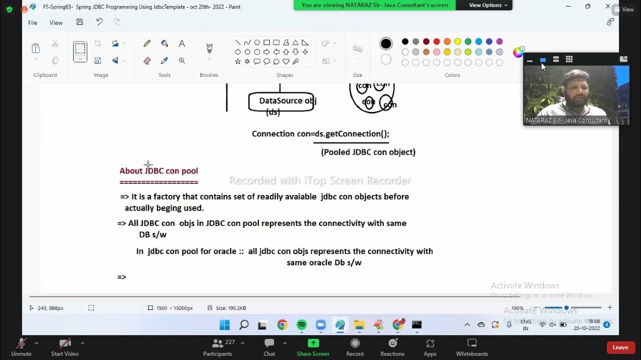Day 36 Oct 20 Spring JDBC Programming Using JdbcTemplate 1 - YouTube