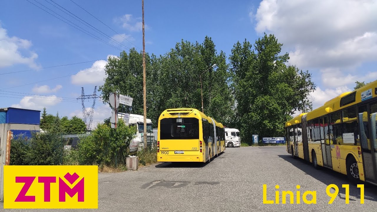 ZTM GZM/PKM Katowice - linia 911, Volvo 7900A Hybrid #1900 - YouTube
