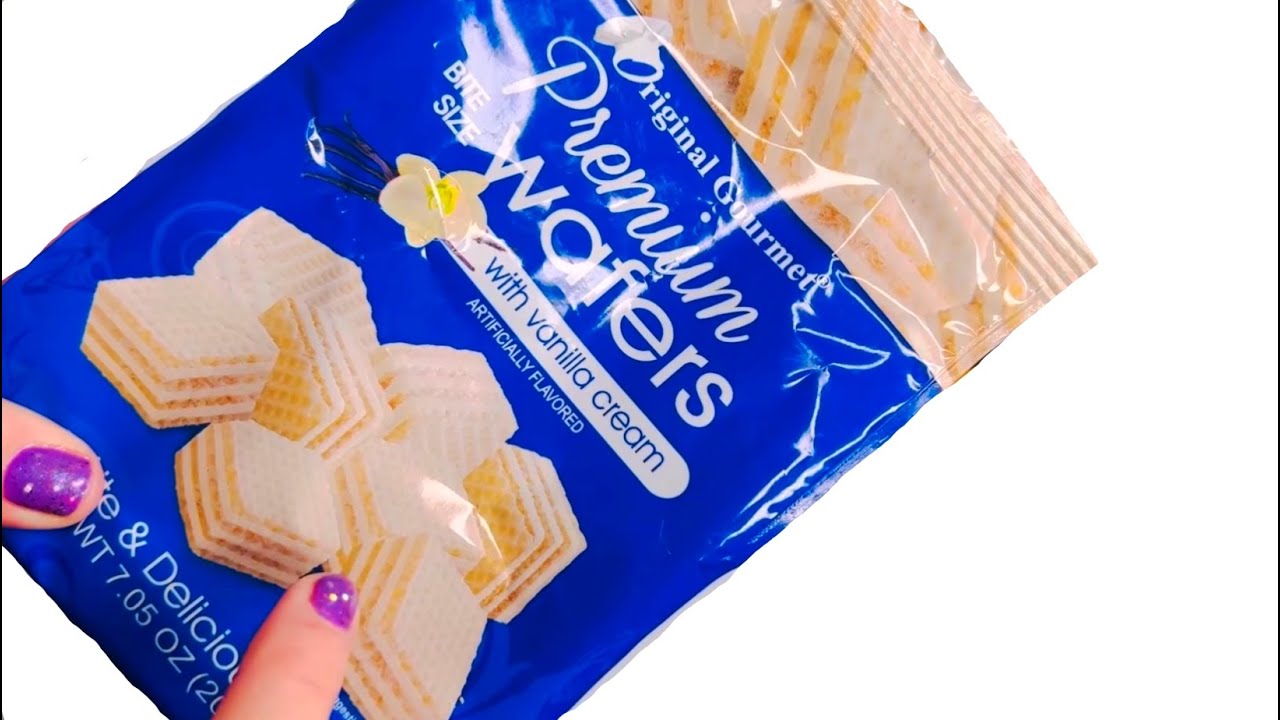 New Yummy Snack Opening mini Vanilla wafer cookies - YouTube
