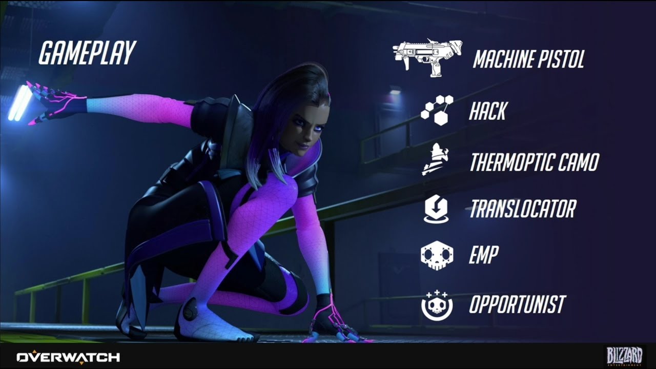 Overwatch - Sombra Abilities explained Live BlizzCon 2016 - YouTube