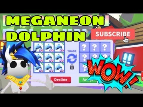 Trading a *MEGA NEON DOLPHIN* in Adopt me! ROBLOX (INSANE OFFERS)😱 ...