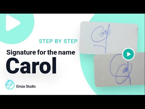 Signature for the name Carol - YouTube