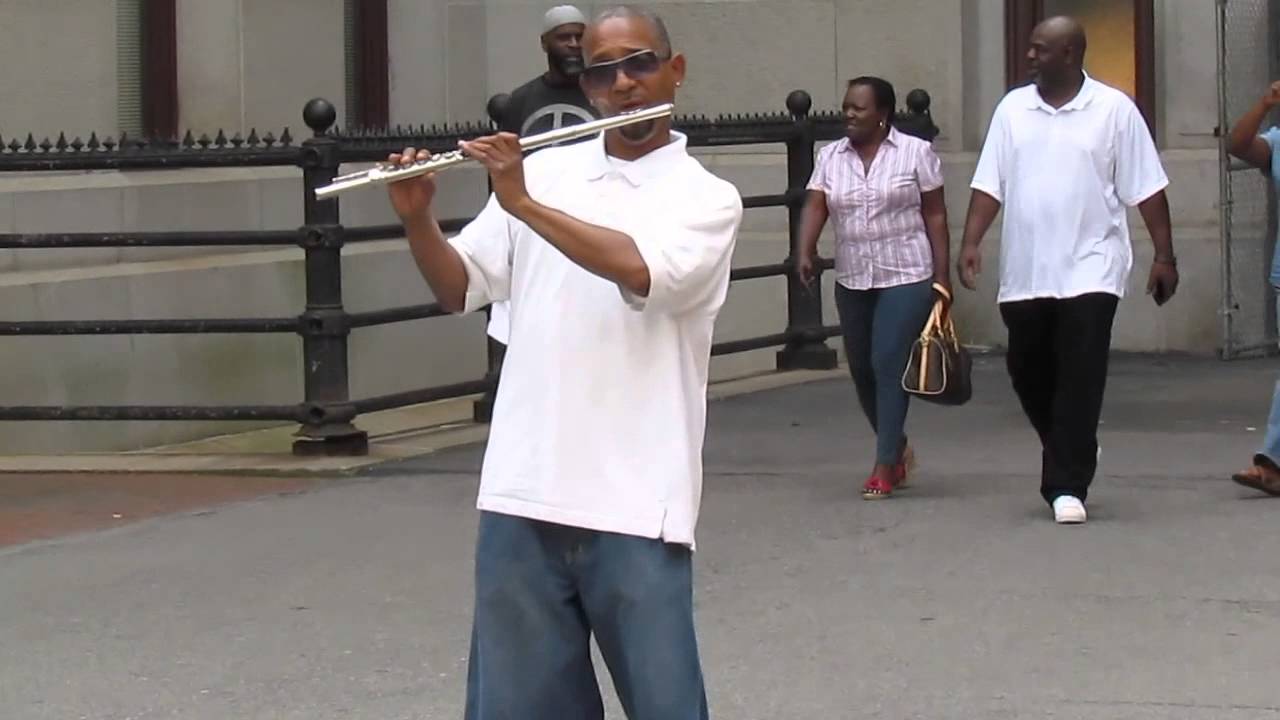 Street Musician - Flute Busking - YouTube