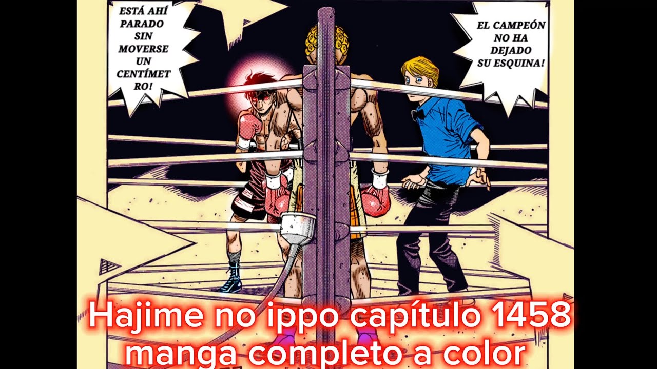 Hajime no ippo capítulo 1458 COMPLETO A COLOR/ Ovación a Mashiba - YouTube