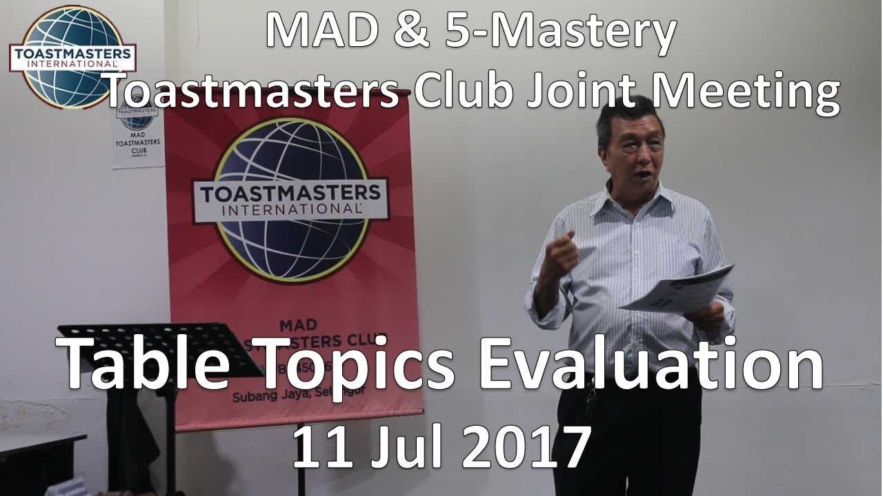 MAD & 5M Table Topics Evaluation 110717 - YouTube