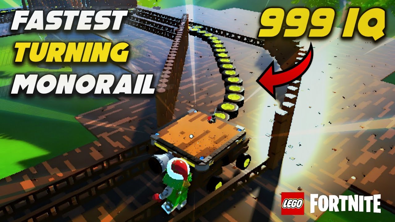 Fastest Turning Monorail In Lego Fortnite 🚝 Lego Fortnite Train With ...