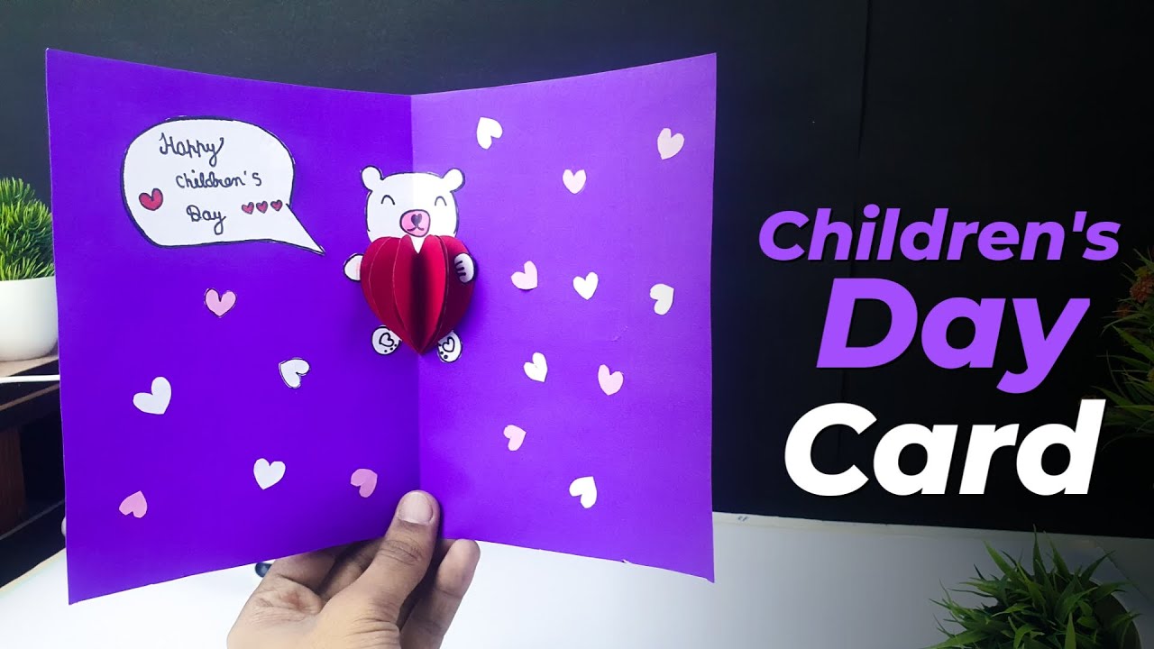 DIY Children's day Card at home 😍| kids crafts idea | Children's day ...