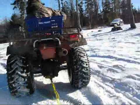 Redneck snowmobile - YouTube