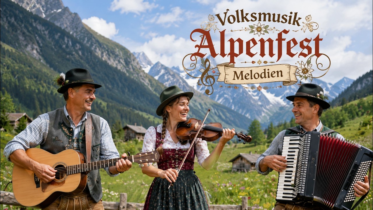 Die 10 fröhlichsten Volksmusik-Hits 🎶 40 Minuten Freude, Alpen Stimmung ...