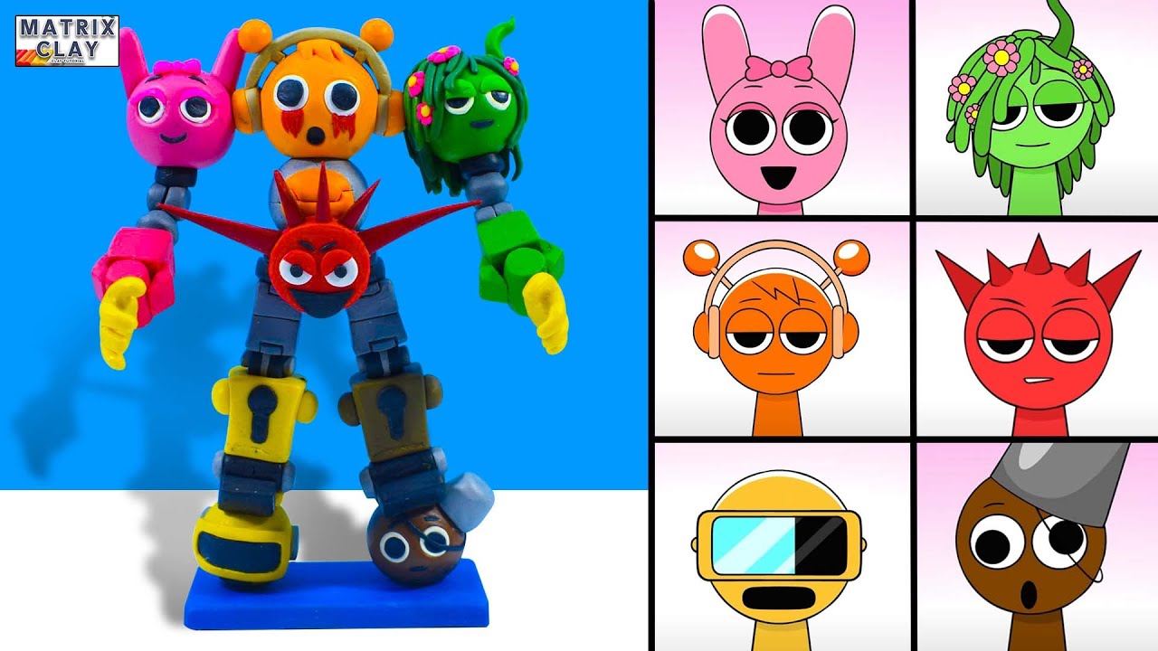How To Make Transform ROBOT Sprunki With Clay | Matrix Clay - YouTube