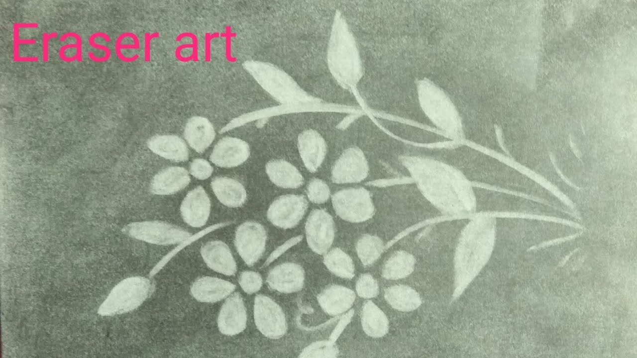 Drawing with eraser/very simple drawing idea using pencil and eraser ...