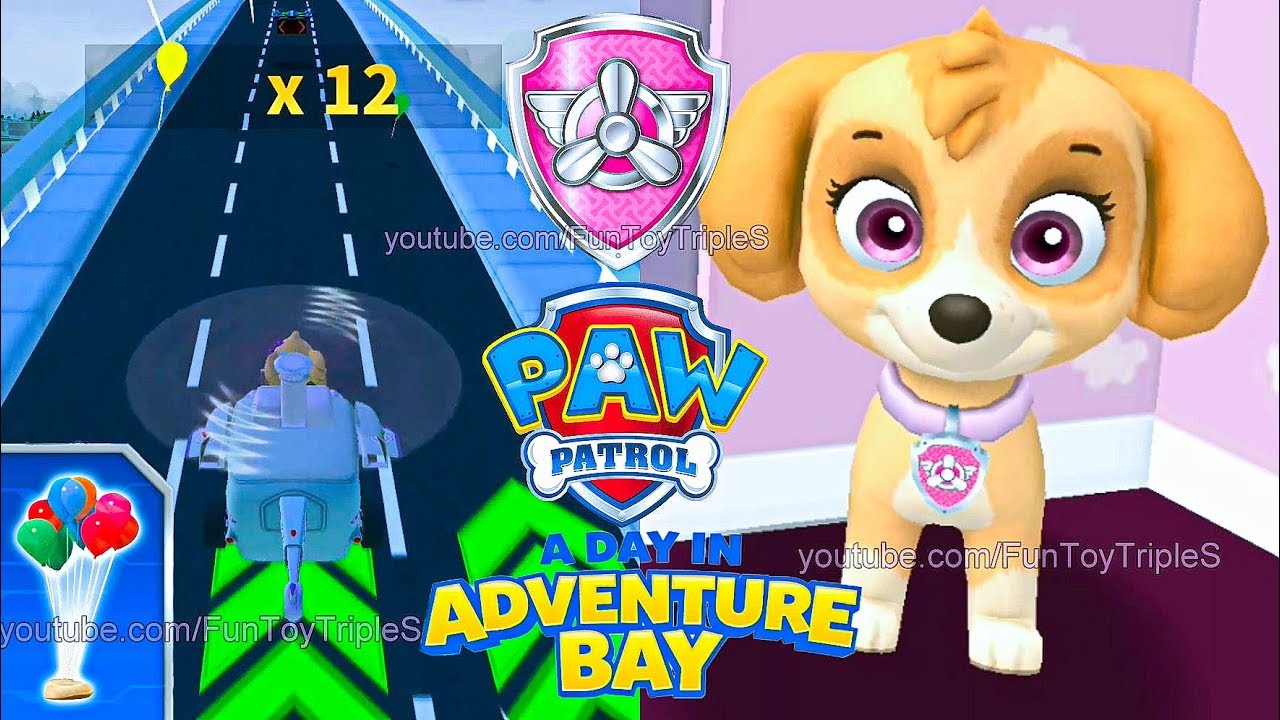 Paw Patrol A Day In Adventure Bay Skye 3 Youtube