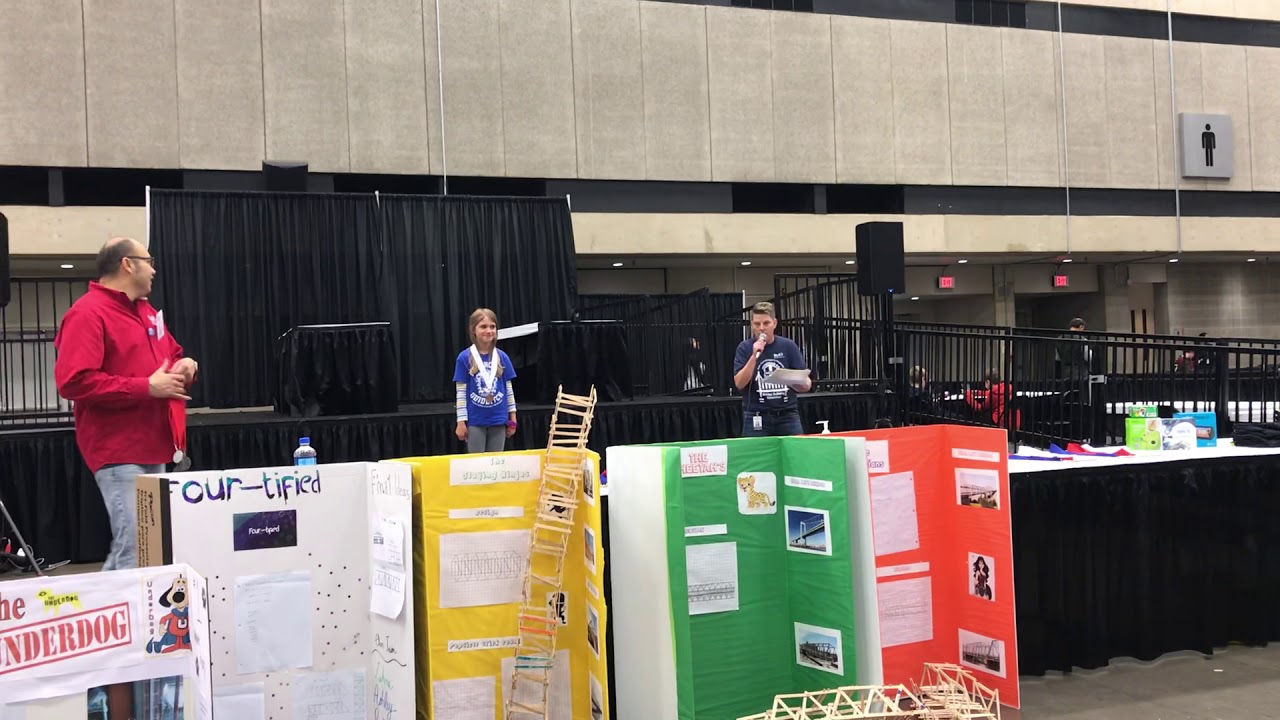 WBM first place in Dallas STEM Fair Bridge Building Competition - YouTube