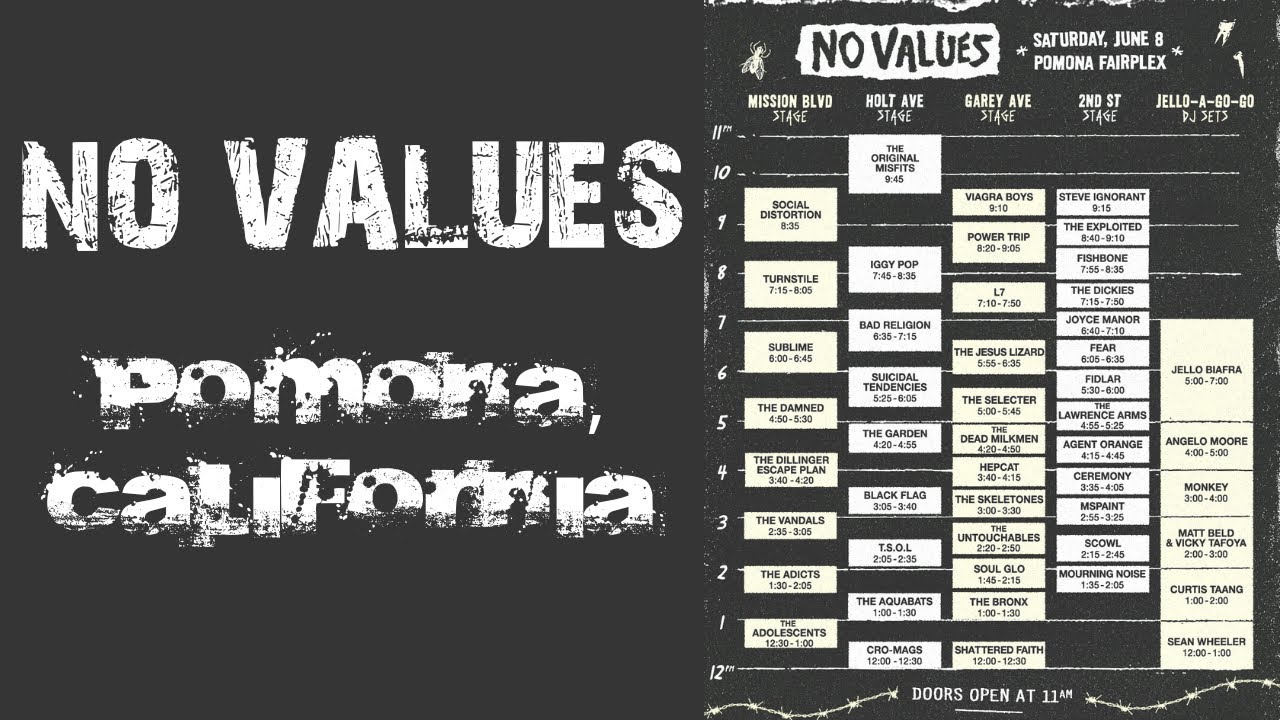 No Values Festival Set Times and Conflicts - YouTube
