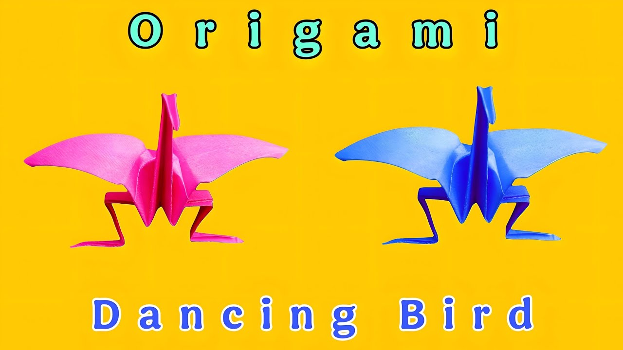 Craft ideas - Dancing paper birds | Moving PAPER TOYS | Easy origami ...