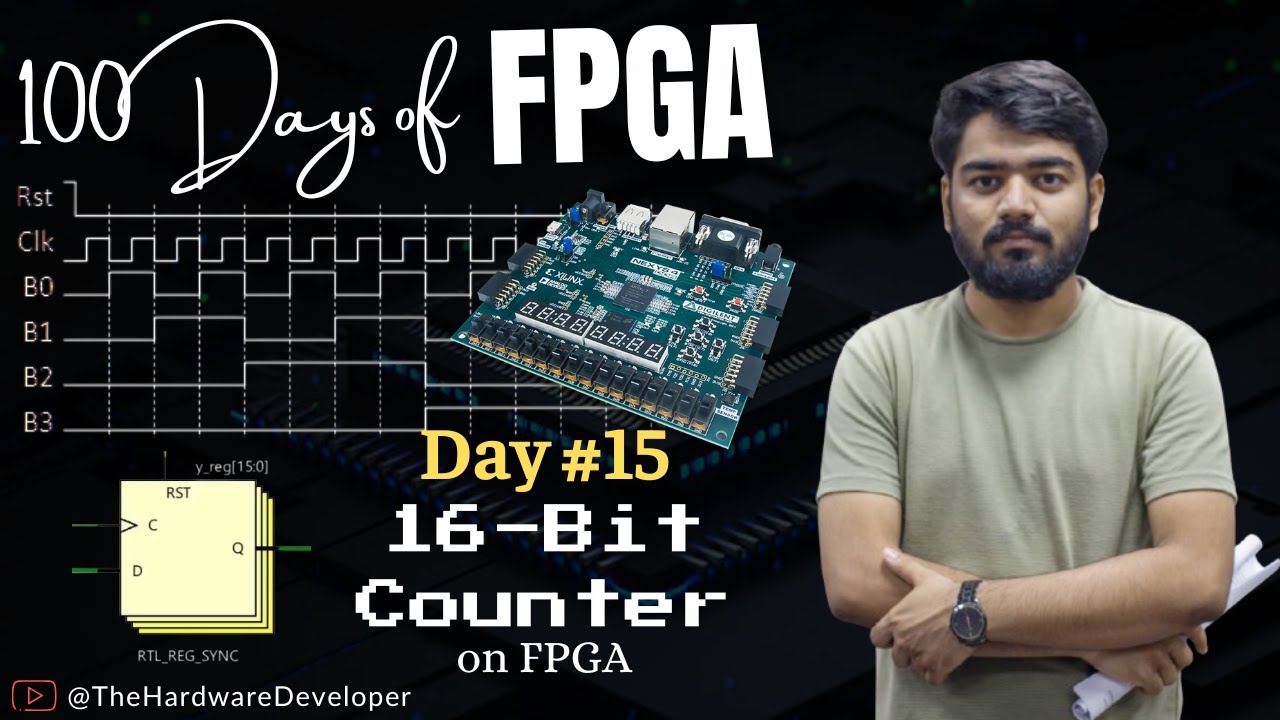 Binary Counter on FPGA | 100 Days of FPGA - YouTube