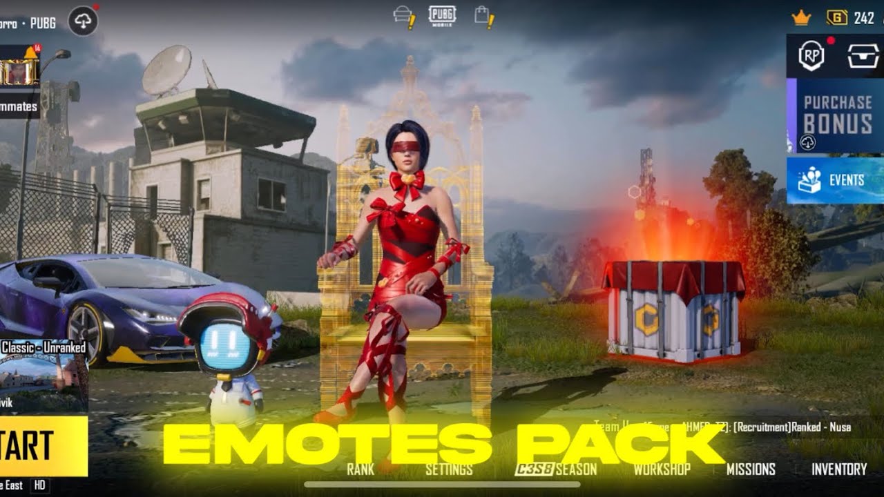 PUBG MOBILE EMOTES PACK - PUBG GIRL EMOTES FREE TO USE - HYPER GAMING 🔥 ...