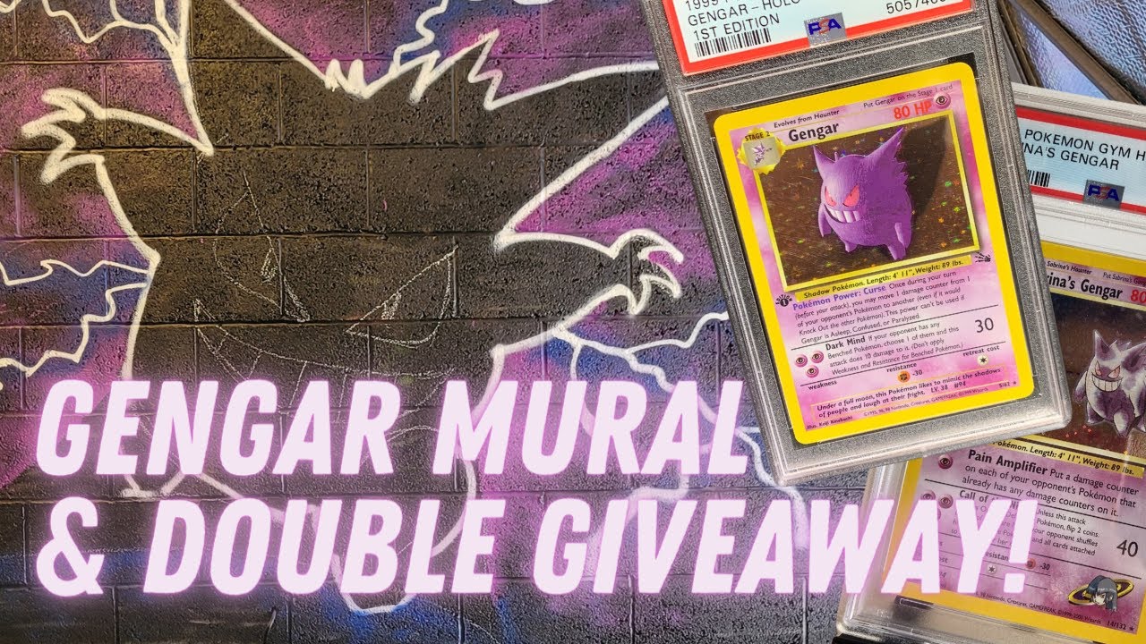 Pokemon Cards DOUBLE GIVEAWAY - Gengar Mural & PSA Prizes! - YouTube