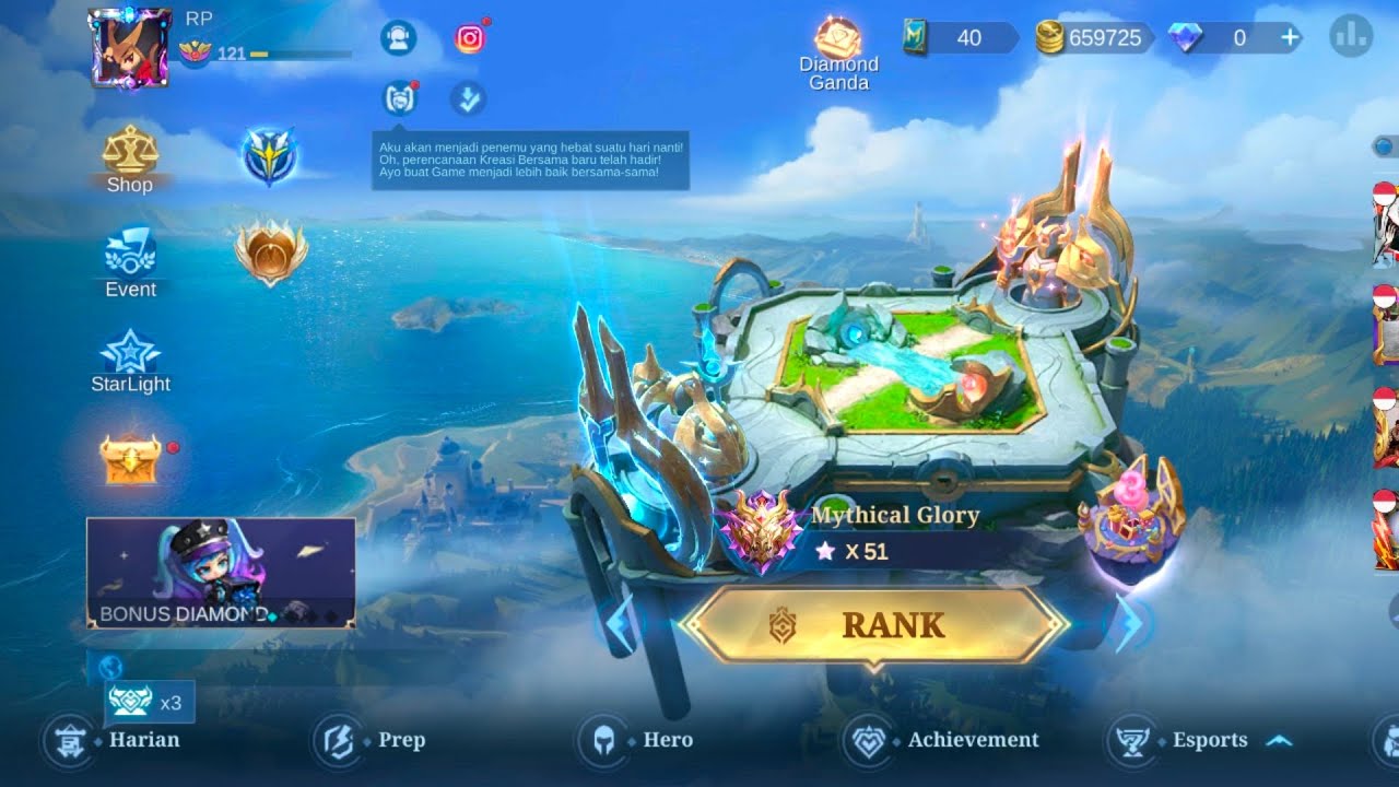 🔴LIVE STREAMING MYTHICAL GLORY MODE RUSUH 🔥🔥🔥 - YouTube