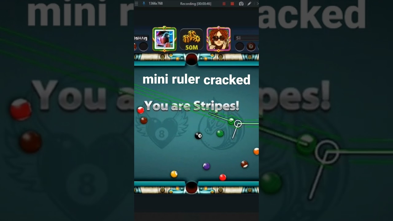 mini ruler cracked #8ballpool #8ball - YouTube