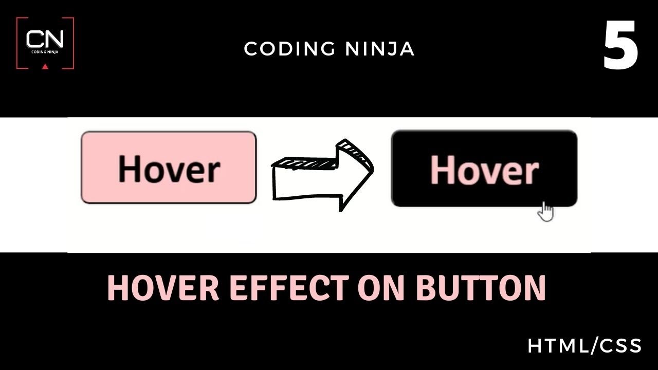 Hover Effect On Button Using Html And Css Coding Ninja Youtube 0032