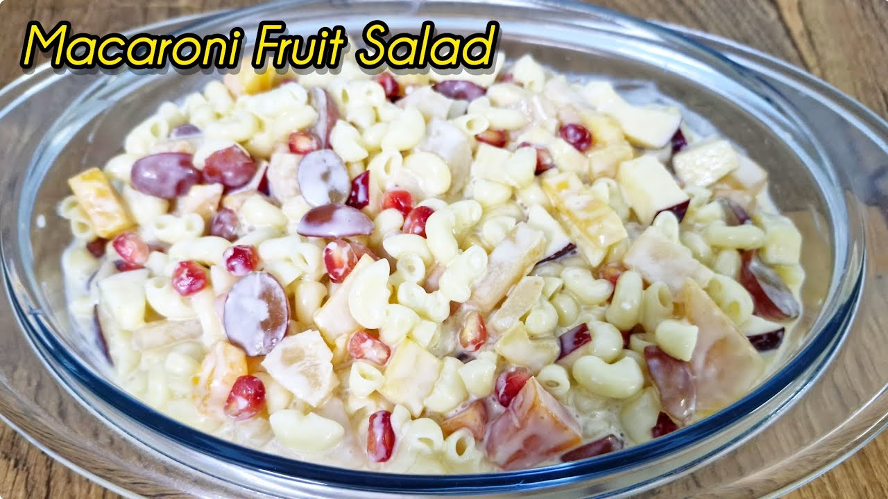 Macaroni Fruit Salad | Macaroni Fruit Salad Recipe | Macaroni Salad ...