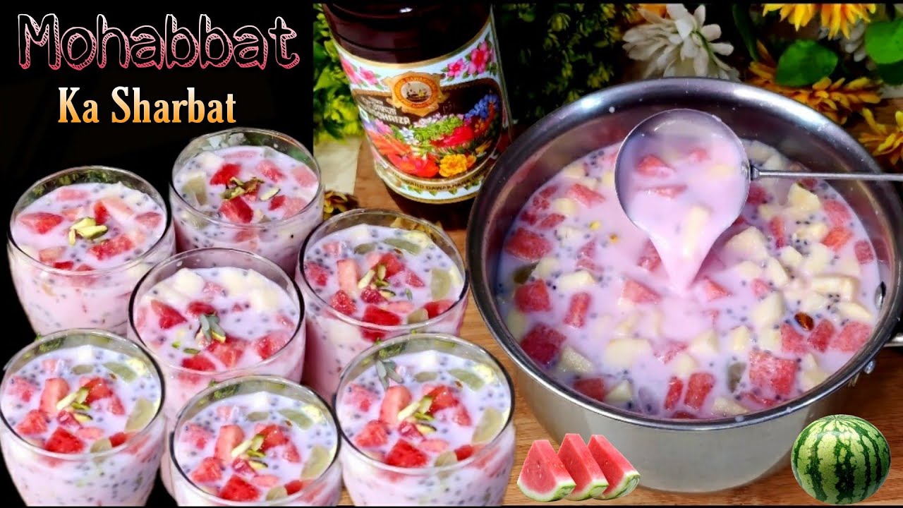 Mohabbat ka Sharbat/Roohafza Sharbat/Ramdan Special Milk Sharbat ...