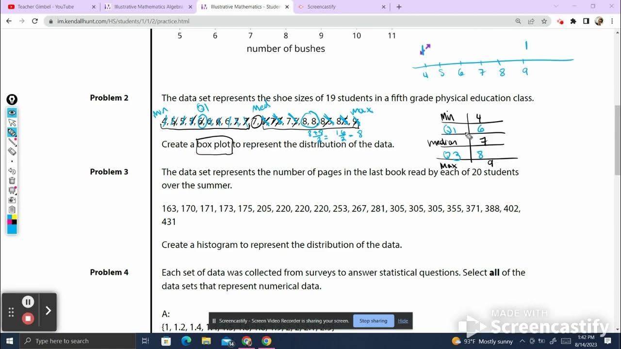 Illustrative Mathematics Algebra 1, Unit 1, Lesson 2 EXPLAINED - YouTube