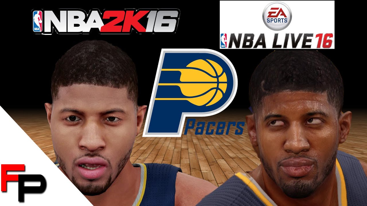 NBA 2K16 vs. NBA Live 16 - Indiana Pacers - Player Faces - YouTube