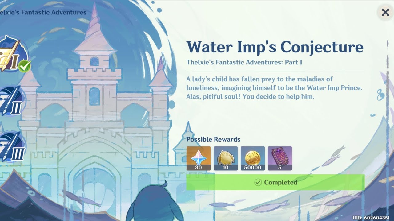 Genshin Impact: Thelxie's Fantastic Adventures: Part I: Water Imp's Conjecture - YouTube