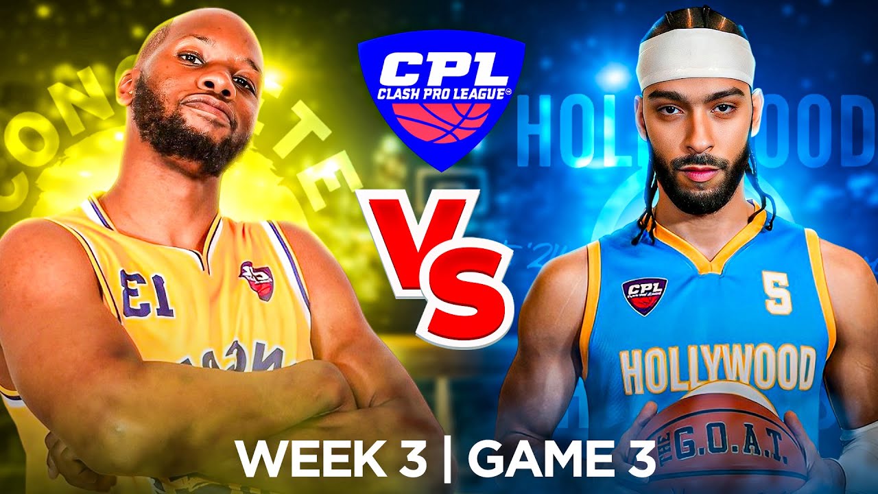 Hollywood Hoopers Vs Concrete Ballers 🏀 | Clash Pro League | Week 3 ...