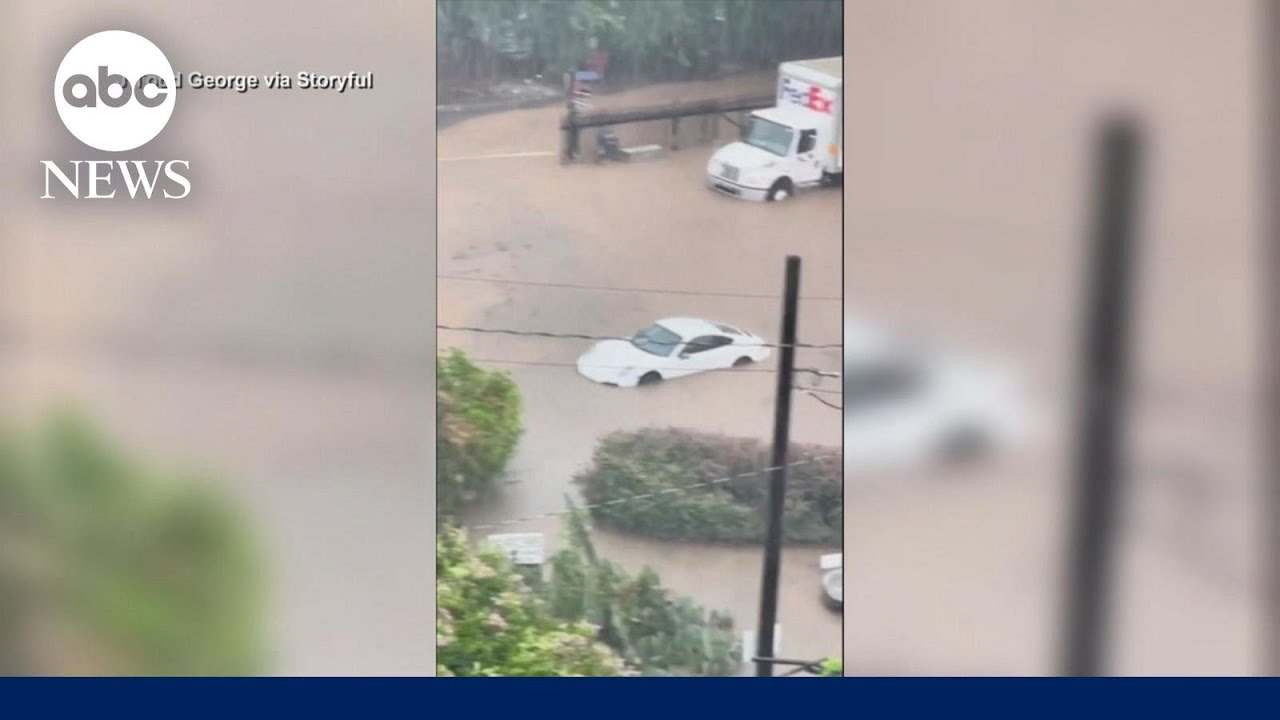 Several people rescued from stranded cars in Atlanta | ABCNL - YouTube