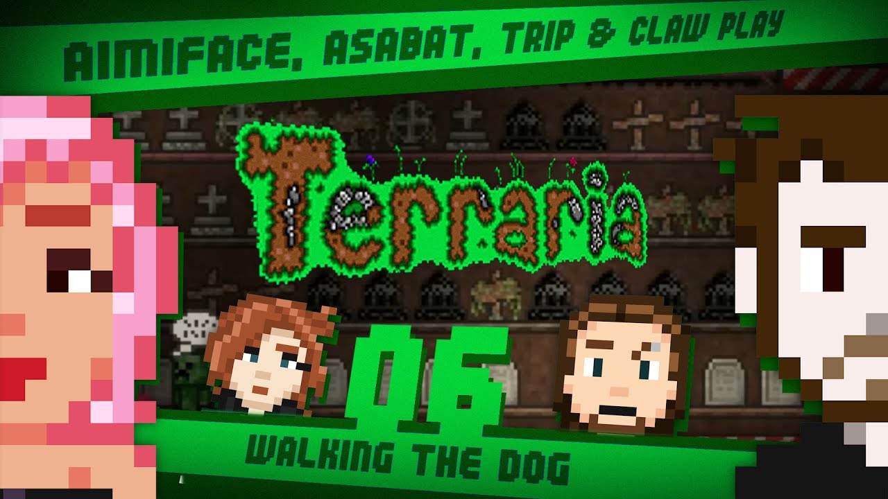 Terraria Hard Mode Co Op Multiplayer Part 6 - Walking the Dog - Let's ...