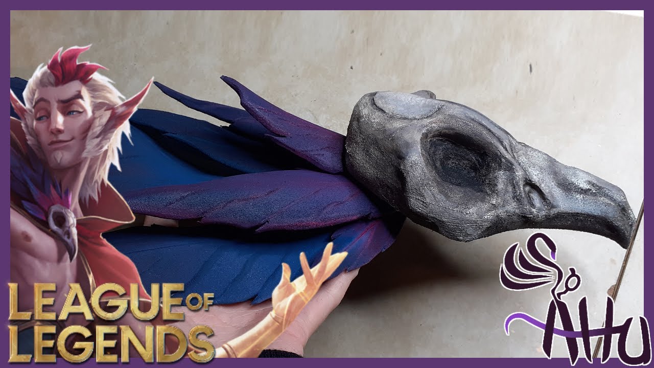 🦚 League of Legends Rakan's Skull Eva Foam Prop Build 💀 - YouTube