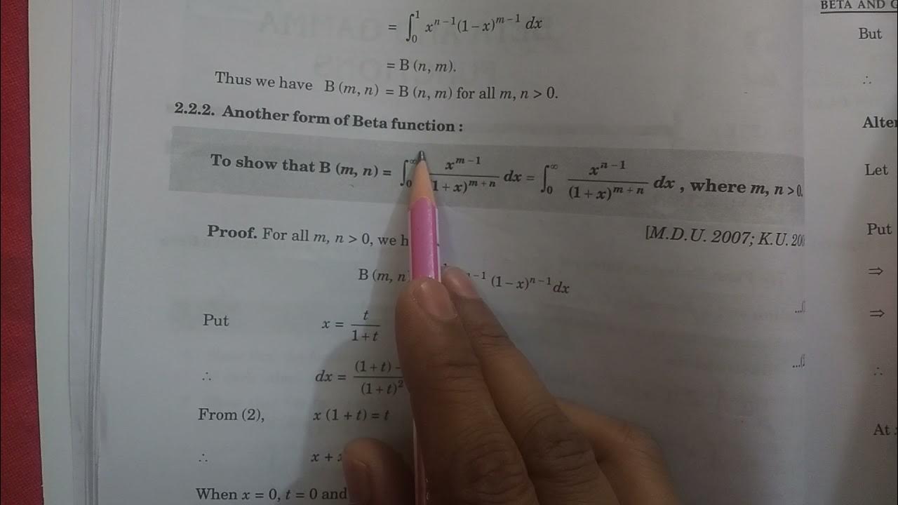 Lecture 1, Beta and Gamma Functions, Real and Complex Analysis, B.A./B.Sc. 6th Sem. - YouTube