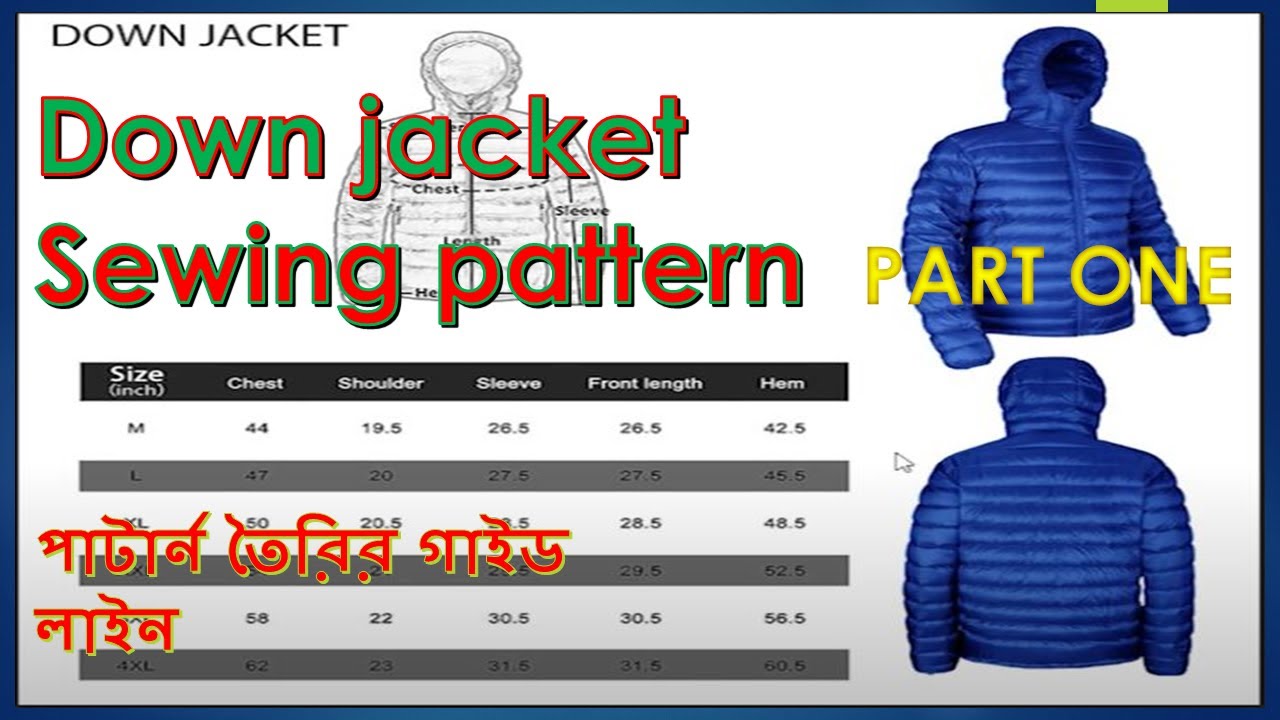 Beginner's Tutorial Creating a Down Jacket Sewing Pattern Part One ...